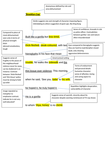 N5 English Norman MacCaig Brooklyn Cop Resources | Teaching Resources