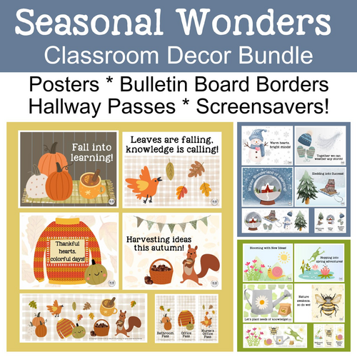 Seasonal Wonders Classroom Decor Bundle | Teaching Resources
