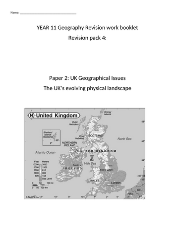 Edexcel B GCSE Geography Paper 2 UK Physical Revision | Teaching Resources
