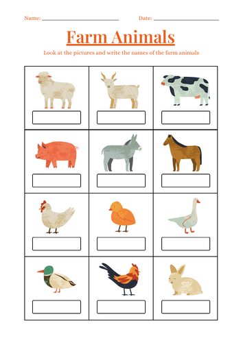 FARM ANIMALS WORKSHEETS FOR EARLY YEARS | Teaching Resources
