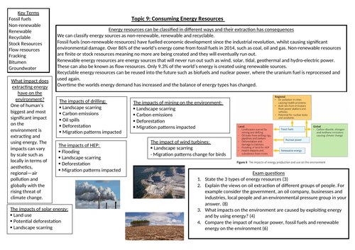 Edexcel B GCSE Geography Paper 3 Revision Pack | Teaching Resources