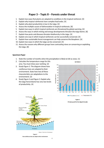 Edexcel B GCSE Geography Paper 3 Revision Pack | Teaching Resources