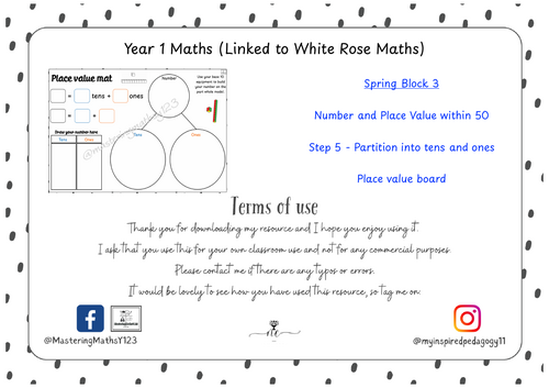 Partition into 10s and 1s - Year 1 White Rose Maths Spring Blk 3 - NPV ...