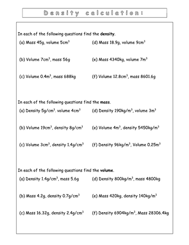 Year 7 - Particulate of nature L5 Water and density | Teaching Resources