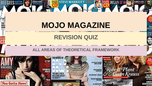 MOJO Magazine Revision Quiz OCR Media GCSE | Teaching Resources