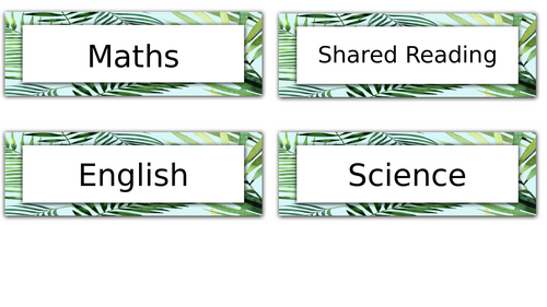 Visual timetable | Teaching Resources