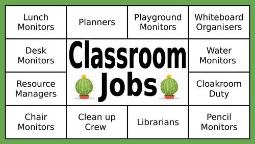 Editable Classroom Jobs | Teaching Resources