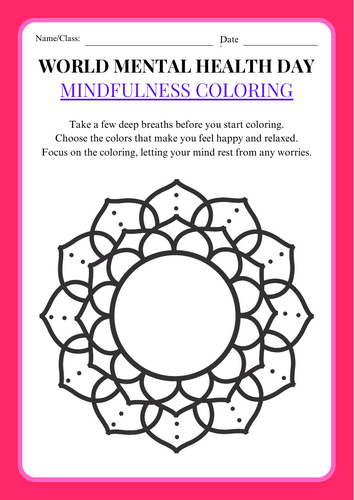 WORLD MENTAL HEALTH DAY ACTIVITY PACK | Teaching Resources