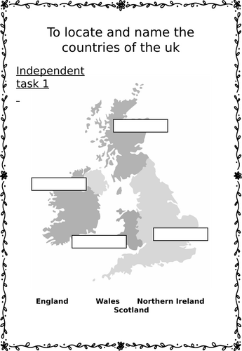 KS1 Geography To locate and name the countries of the UK | Teaching ...