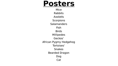 Unit 4/6 BTEC Level 3 Animal Managment Health Check Posters | Teaching ...