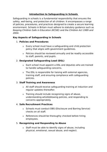 Safeguarding in Schools: Get Inspection Ready Word Document (UK-Based ...