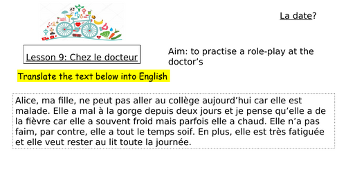 Module 4 Unit 3 ça ne va pas? Edexcel GCSE French 2024 | Teaching Resources