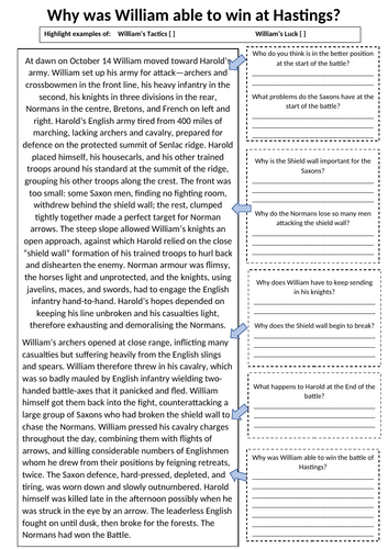 Battle of Hastings | Teaching Resources