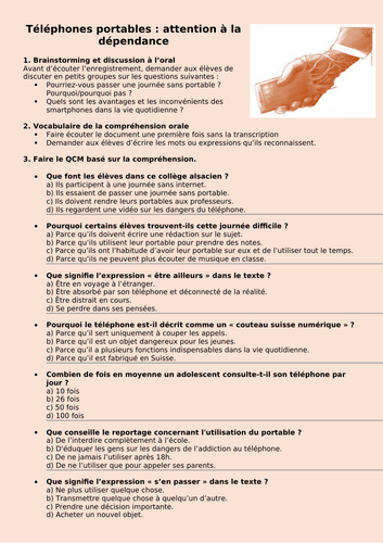French Listening Activities "Le téléphone portable" - MYP 3 | Teaching ...