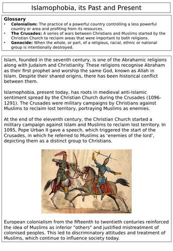 Islamic Beliefs - What is Islamophobia? - Lesson 5 | Teaching Resources