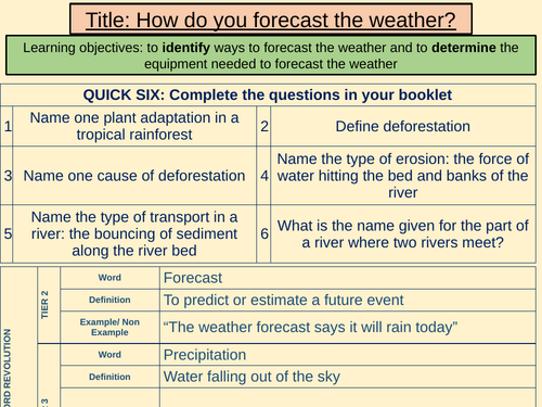 KS3 Geography Wild Weather full SOW | Teaching Resources