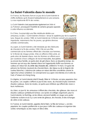 La Saint Valentin | Teaching Resources