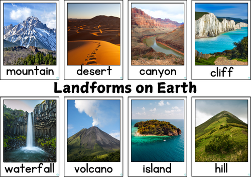 Landforms on Earth - Flashcards | Teaching Resources