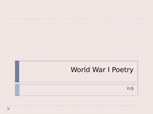 WWI Poetry SOW 12 lesson + Assessment | Teaching Resources