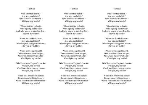 WWI Poetry SOW 12 lesson + Assessment | Teaching Resources