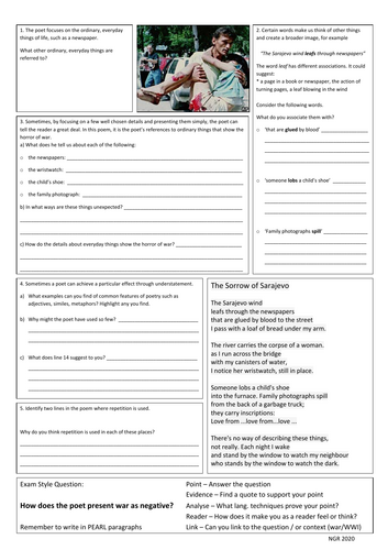 WWI Poetry SOW 12 lesson + Assessment | Teaching Resources