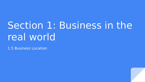 AQA GCSE Business: Business in the real world bundle | Teaching Resources