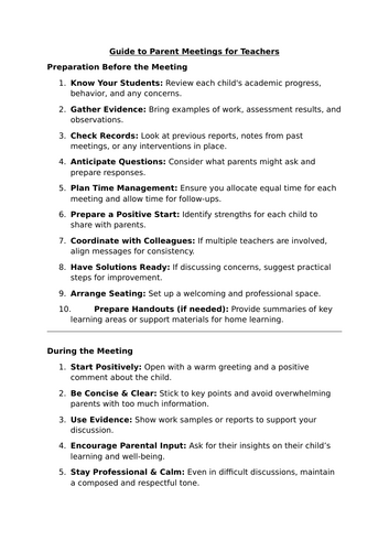 Parent-Teacher Meetings: A Complete Guide for Teachers | Teaching Resources