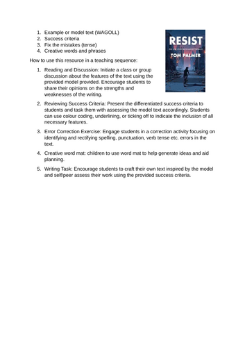 Year 5. Resist by Tom Palmer. Persuasive Letter. Chapter 4. | Teaching ...