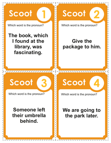 Pronoun scoot. | Teaching Resources