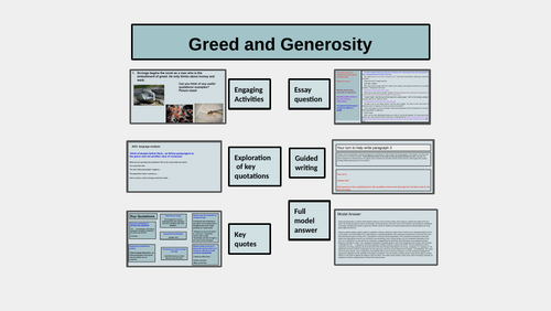 Greed and generosity in 'A Christmas Carol': revision lesson and model ...