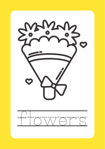 VALENTINE DAY ACTIVITY WORKSHEETS - EARLY YEARS COLOURING WORDS AND ...