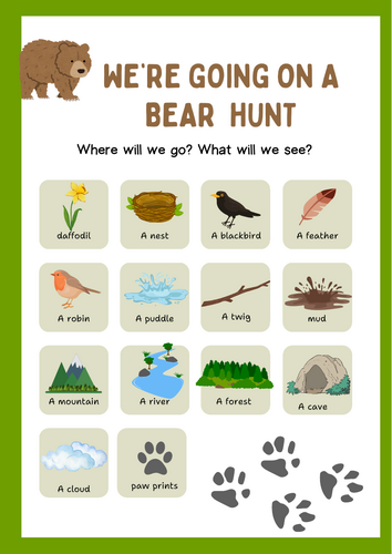 Bear's Spring & Autumn Scavenger hunt | Teaching Resources
