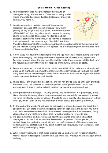 Dark Side of Social Media - BGE Persuasive Writing | Teaching Resources