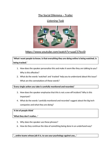 Dark Side of Social Media - BGE Persuasive Writing | Teaching Resources