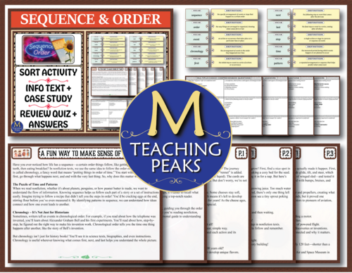 Nonfiction Reading Skills Sequence & Order Reading Passages ...
