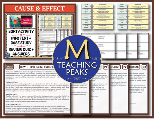 Nonfiction Reading Skills Cause & Effect Reading Passages Comprehension ...