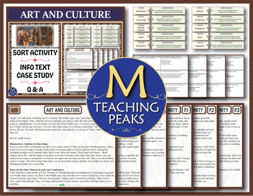 Middle Ages Art & Culture Reading & Sort Activity Station Social ...