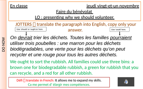 Studio GCSE Higher French - Module 8 - Unité 4 | Teaching Resources