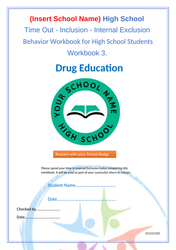 In / Out School Suspension Workbook 3. Drug Education. (High School ...