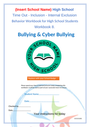 In / Out School Suspension Workbook 8. Bullying & Cyber Bullying ...