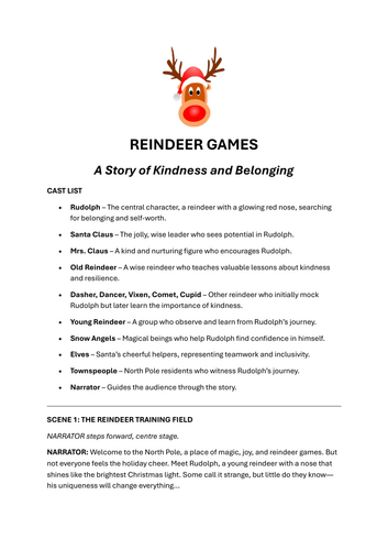 Reindeer Games: A short Christmas story | Teaching Resources