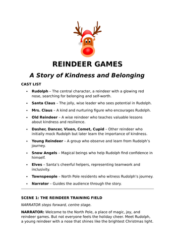 Reindeer Games: A short Christmas story | Teaching Resources
