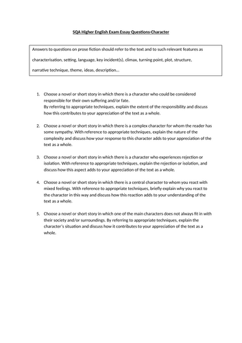 Where Are You Going, Where Have You Been Higher English Critical Essay ...