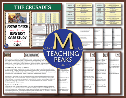 Narrative Shifts in History The Crusades Reading Activity Center Social ...