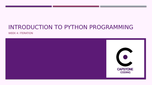 Lesson 4: Iteration | Teaching Resources