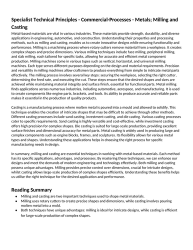 AQA DT Specialist Technical Principles - Commercial-Processes - Metals ...
