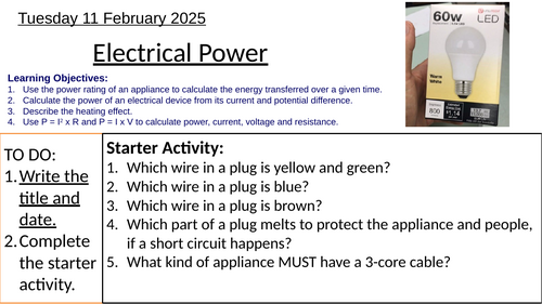 GCSE Physics Electricity Bundle: 13-Lesson Unit | Teaching Resources