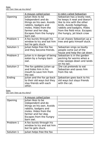 3 Week English Plan KS1 A Mouse Called Julian by Joe Todd-Stanton ...