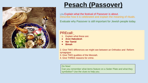 Festival of Pesach (Passover) | Teaching Resources