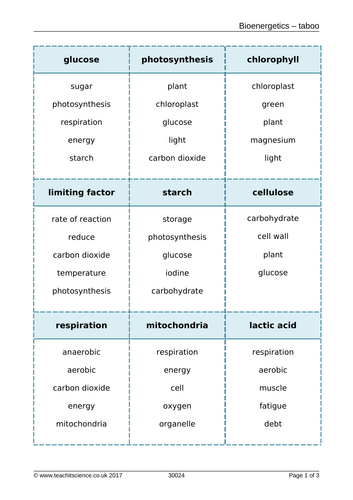 GCSE Biology: Bioenergetics Full Lesson Slides | Teaching Resources